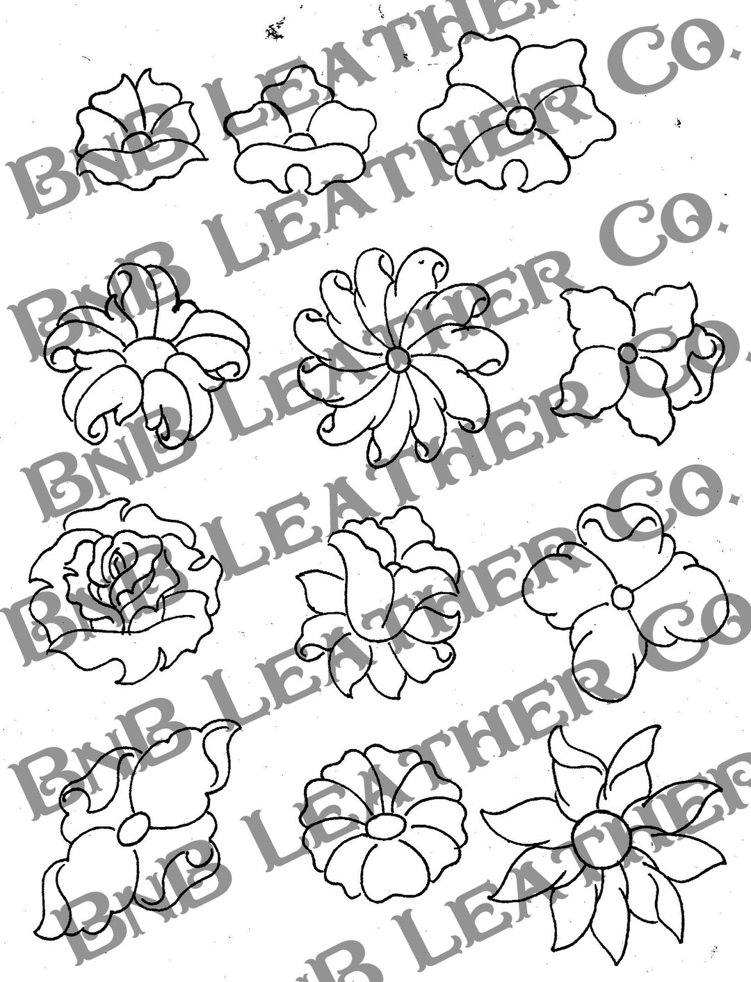 Tooling Pattern for Different Flowers - Etsy