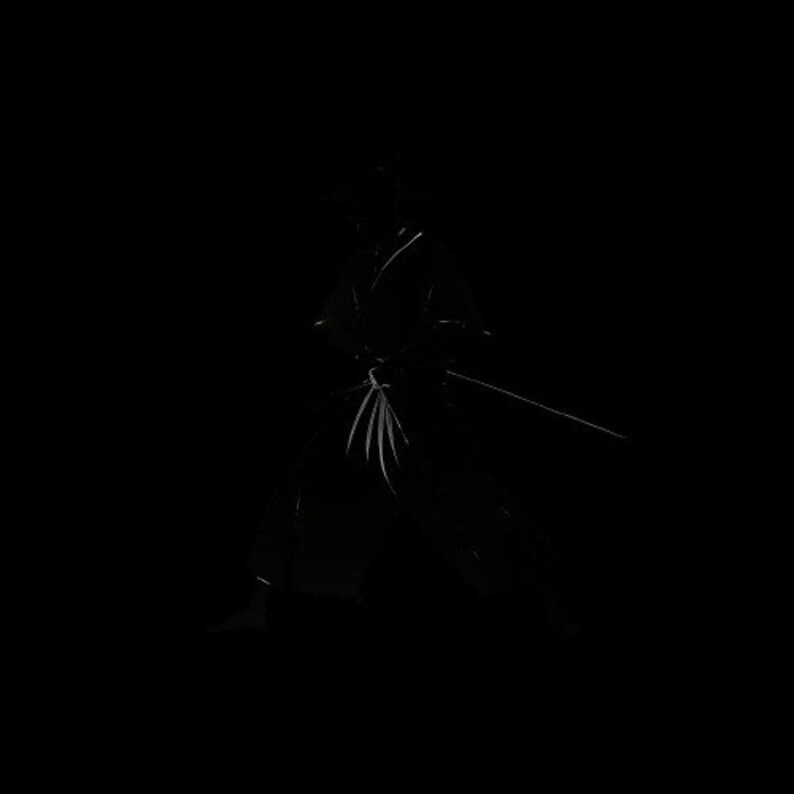 Minimalist Samurai Silhouette SVG and STL Files Modern Japanese Warrior ...