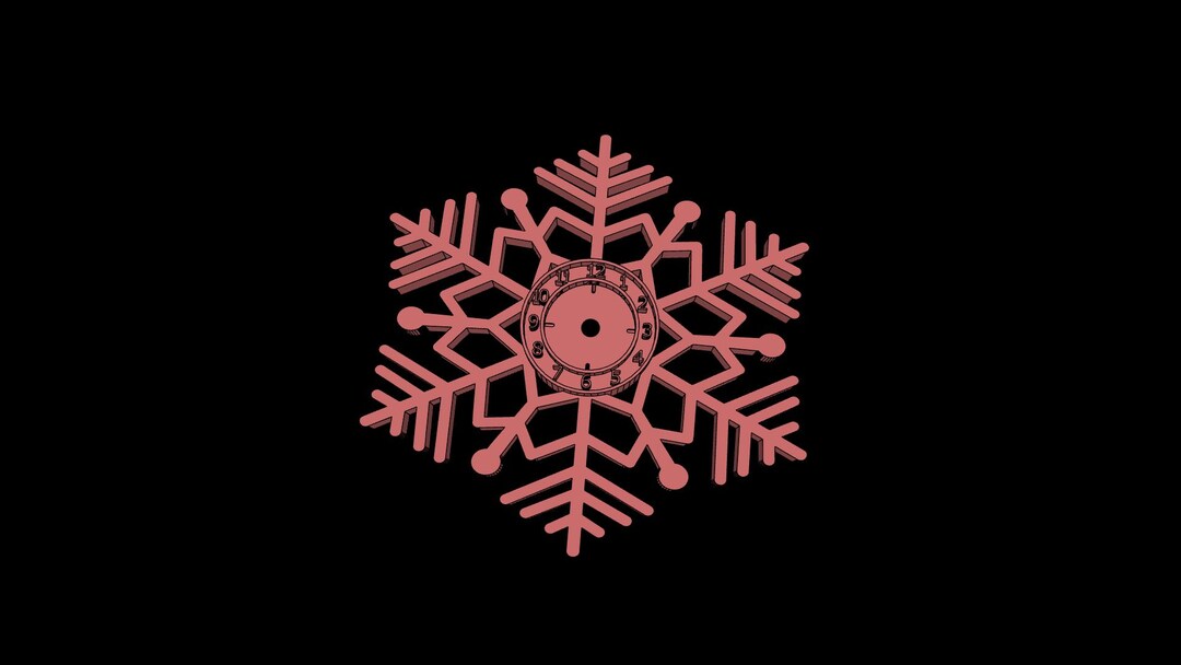 Snowflake Clock Design 3D Printable Digital STL File for Wall Clock ...