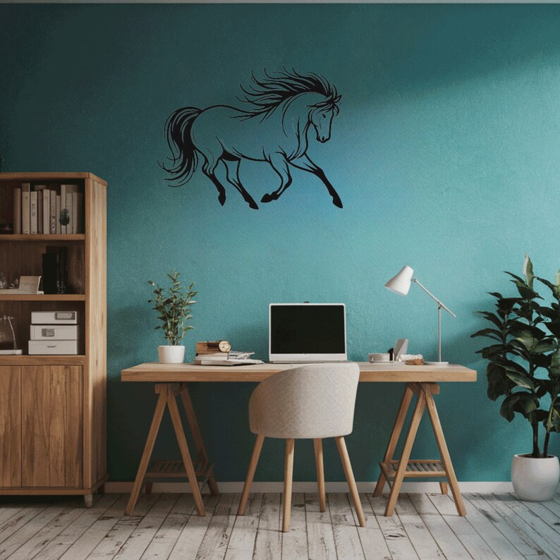 Silueta de caballo elegante SVG, Dxf Archivos SVG y DXF para Cnc, corte ...