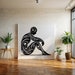 Line Art Silhouette 2D Stl File, Sad Man, Bohemian Man Wall Art Stl ...