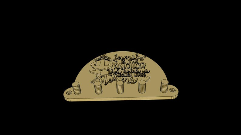 Key Holder STL File 3D Print Home Decor Quote Family is the Anchor That ...