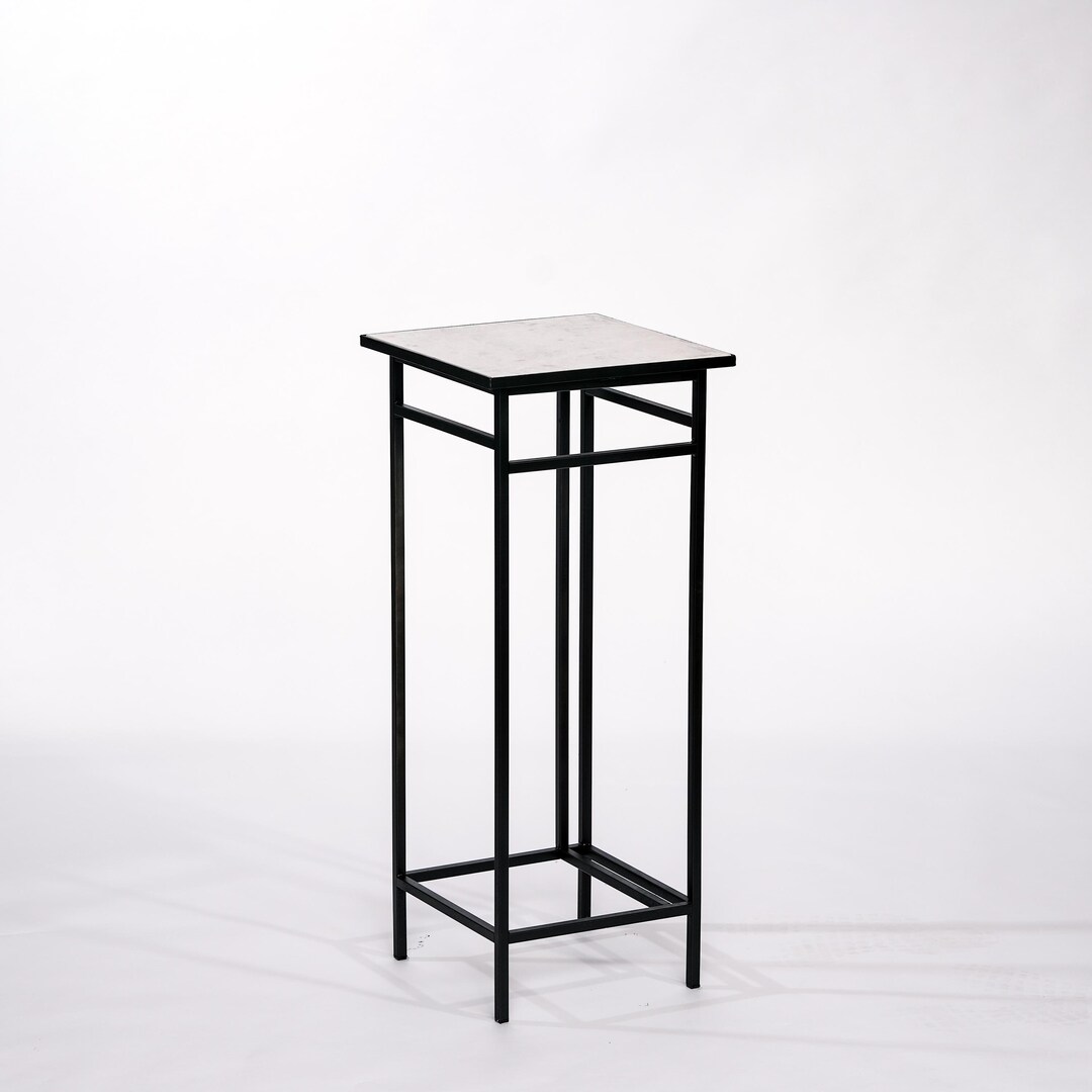 The Intrepid 30 Inch Steel Accent Table With Choice of Top - Etsy