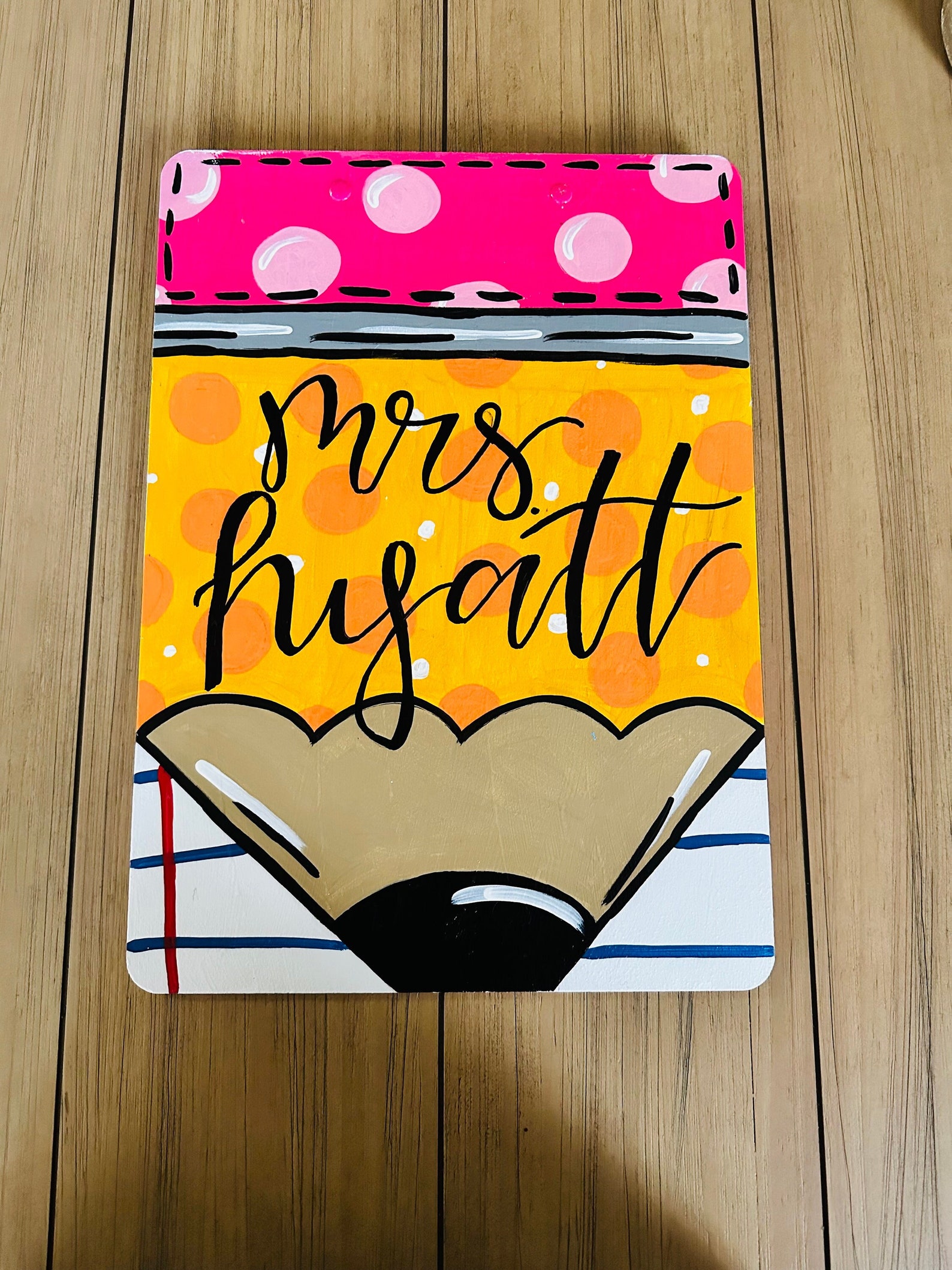Hand Painted Clipboard - Back to School Gift / End of the Year Gift - Etsy