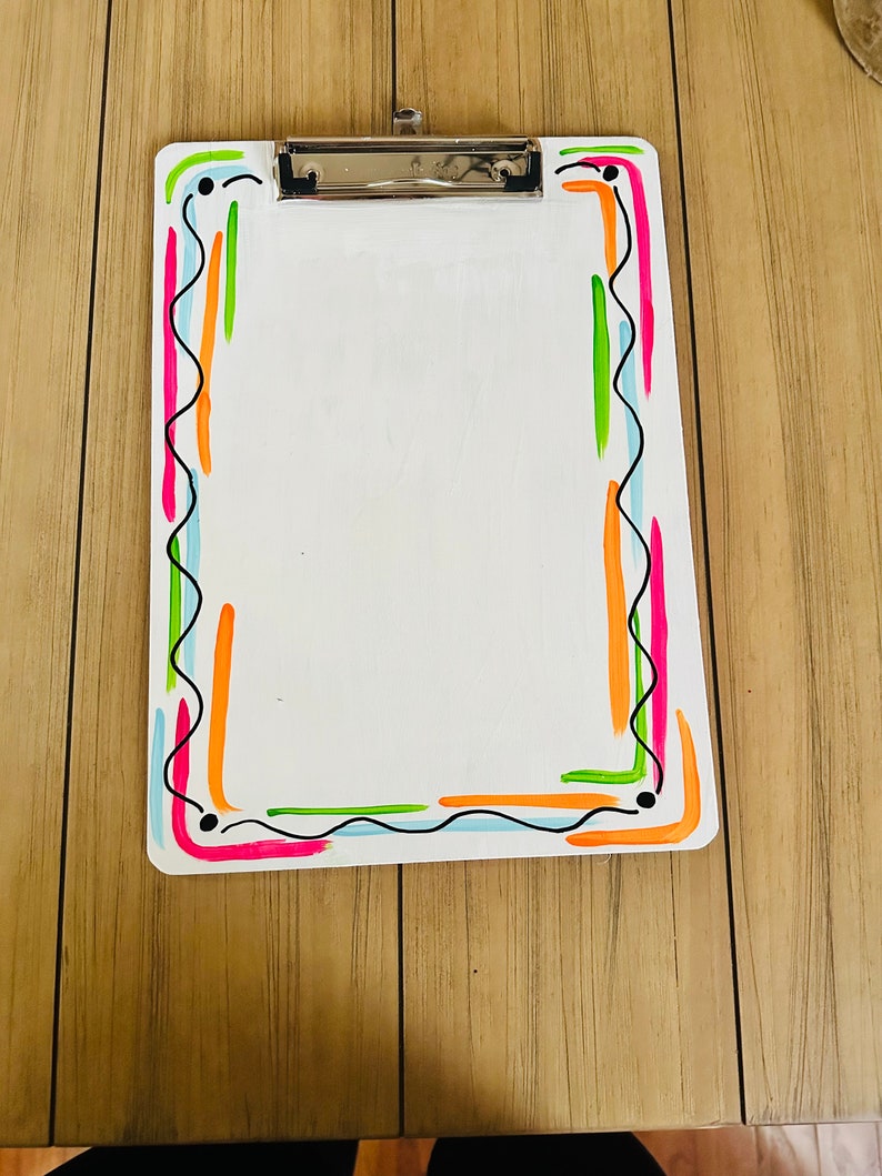 Hand Painted Flower Clipboard - Etsy