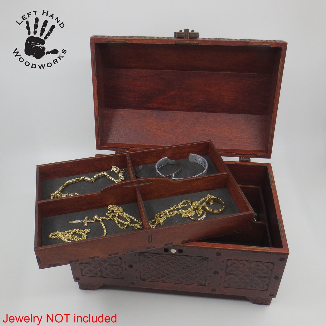 Celtic Treasure Chest Jewelry Box All Wood - Etsy