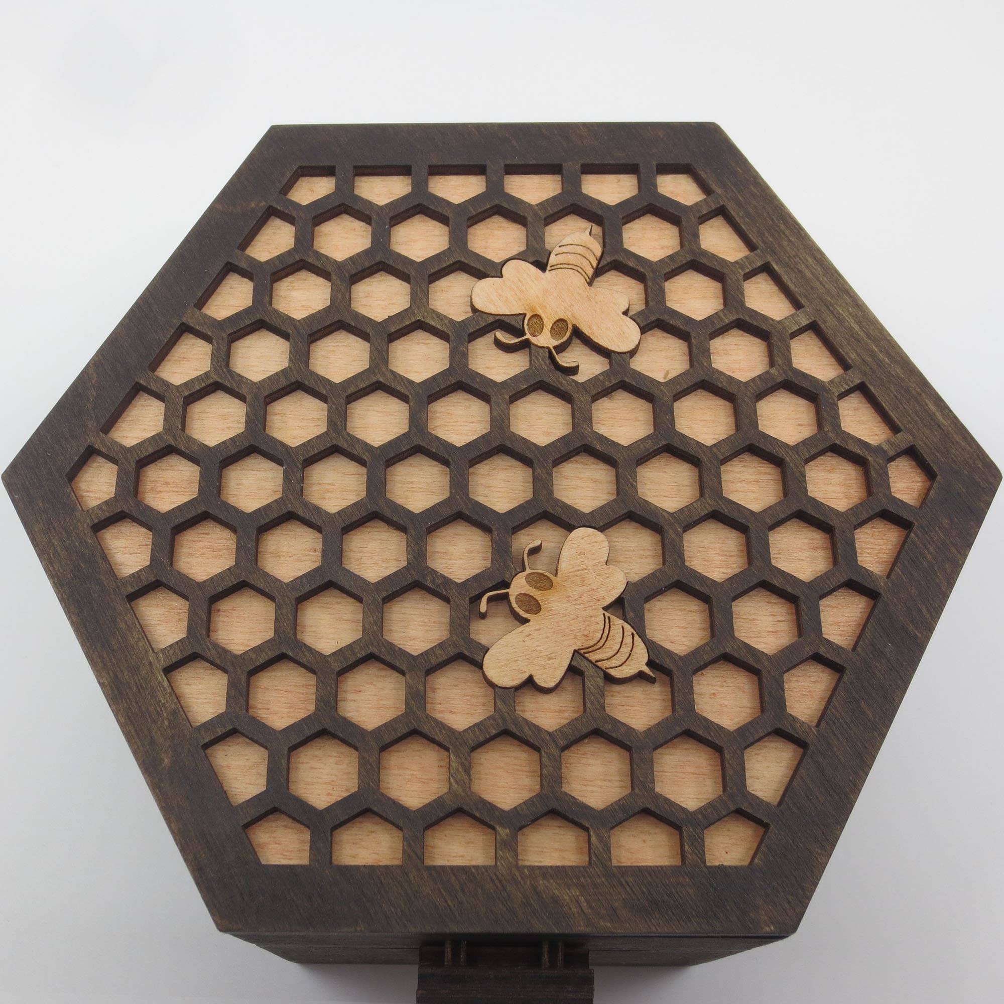 Hexagon Box Honey Bee Hand Made All Wood - Etsy