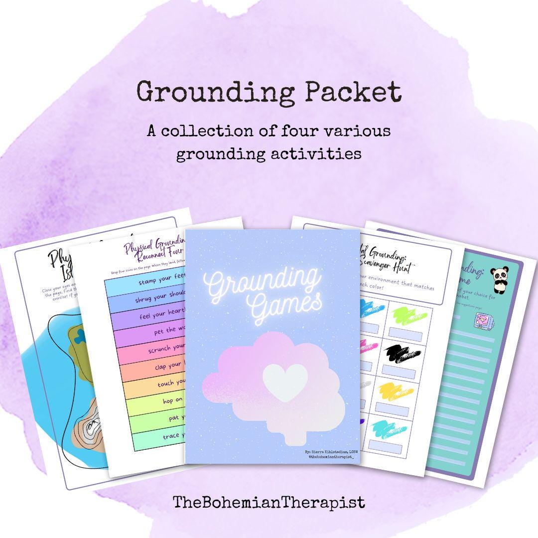 Grounding Games Packet - Etsy