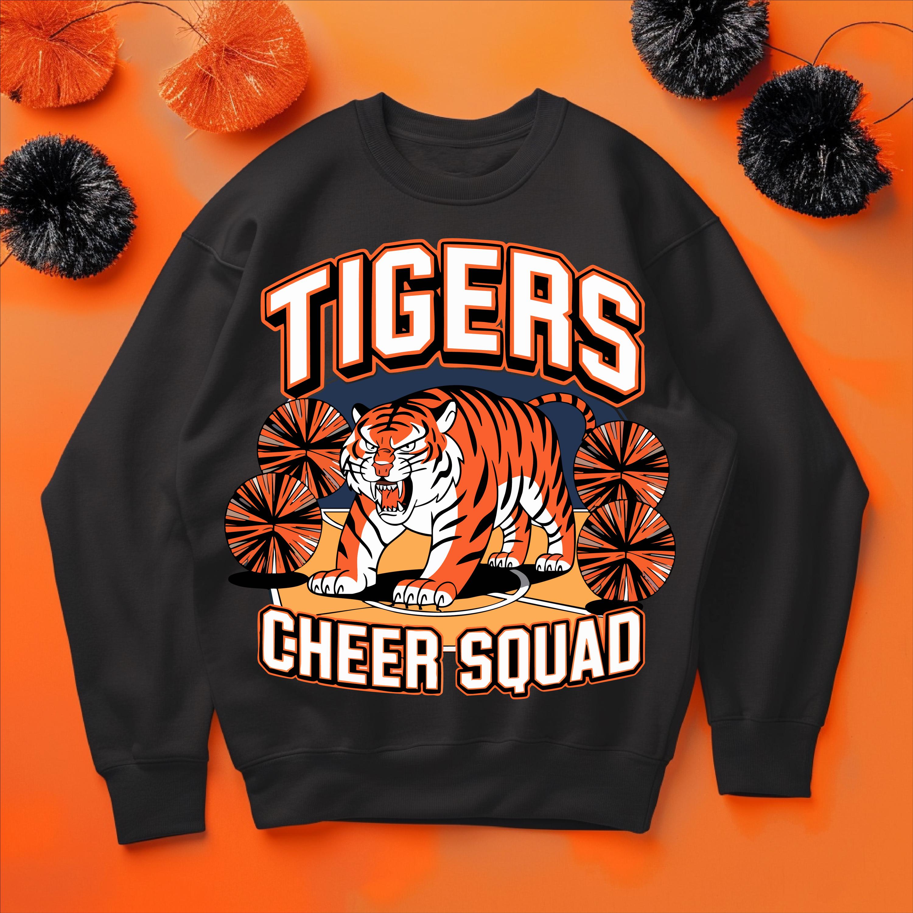 Tigers Cheer Squad SVG PNG Cheerleading Team Logo Clipart DIY ...