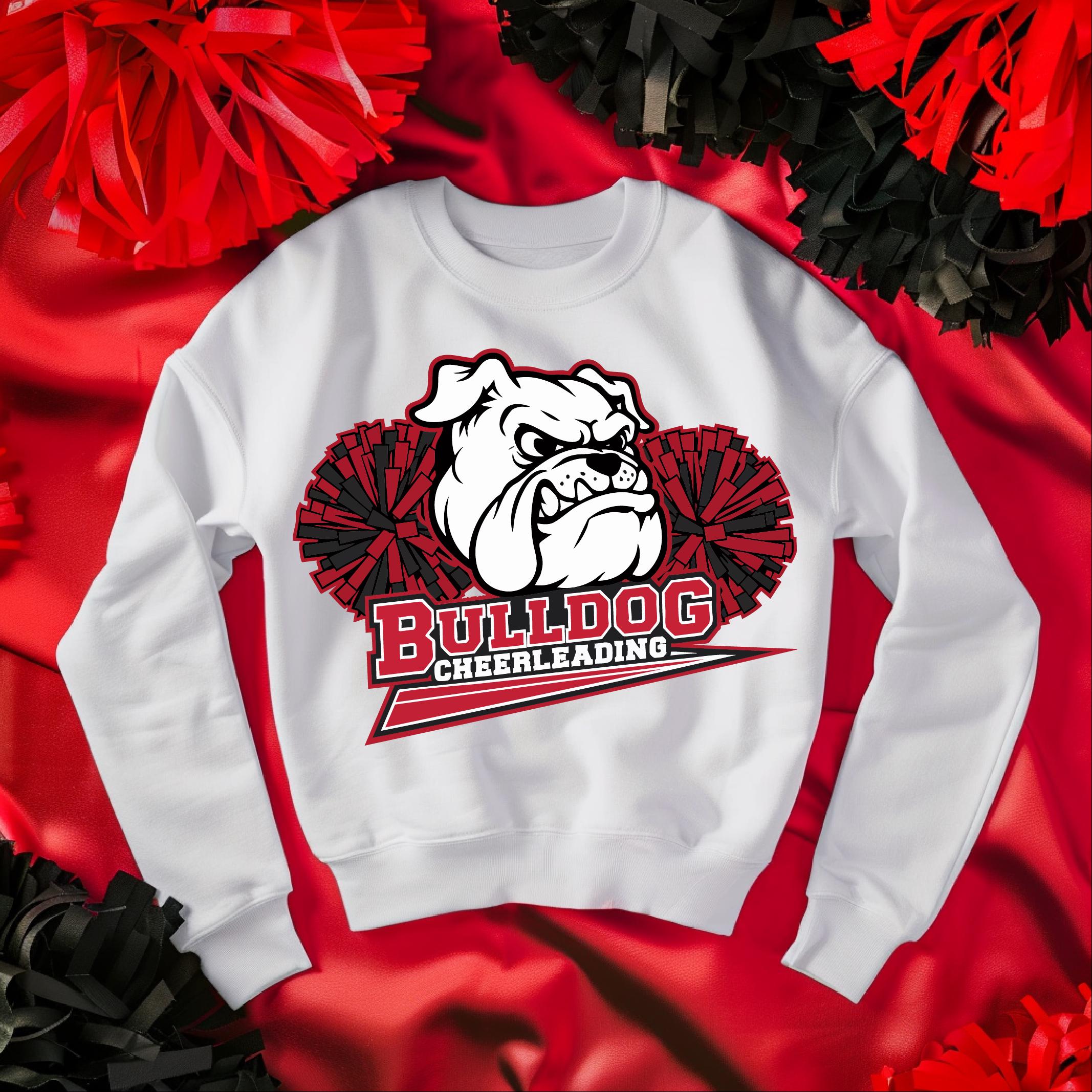 Bulldog Cheerleading Mascot Cheerleading Svg .PNG .SVG Circuit Ready Sublimation Bulldogs SVG ...