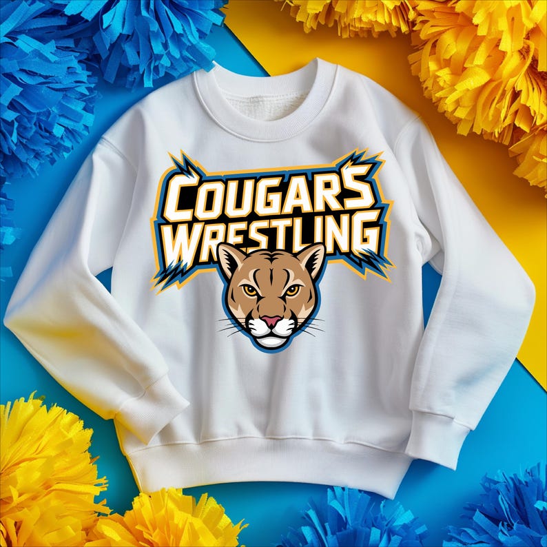 Cougars Wrestling Svg PNG School Mascot Svg PNG Cougars Wrestling Logo ...