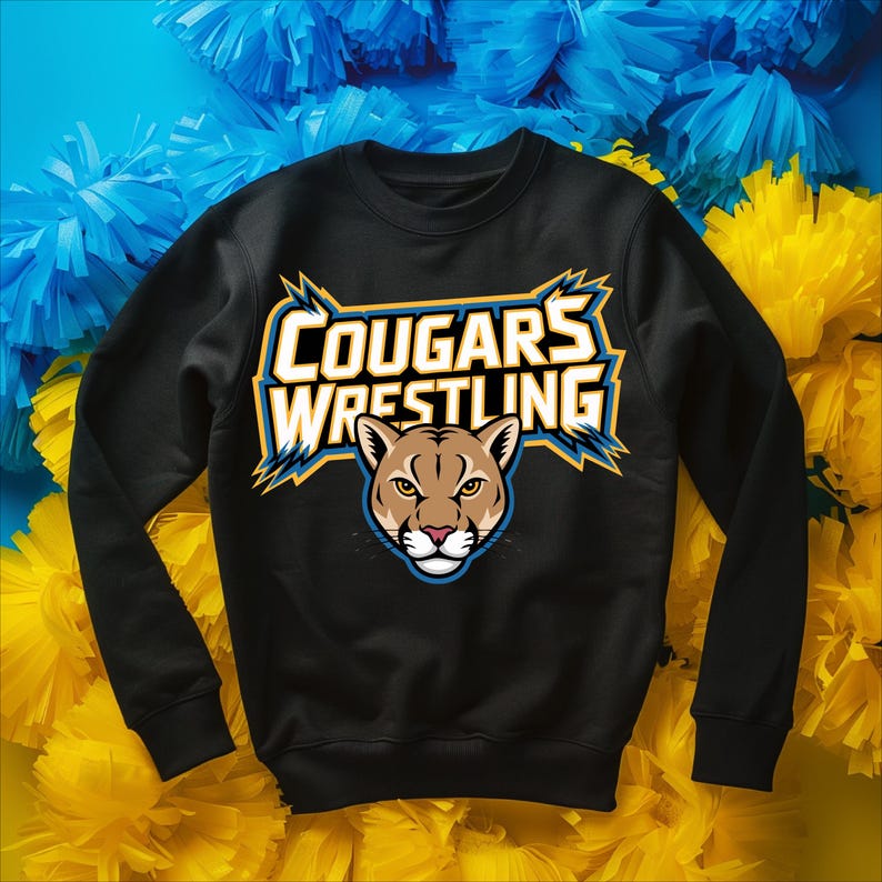 Cougars Wrestling Svg PNG School Mascot Svg PNG Cougars Wrestling Logo ...