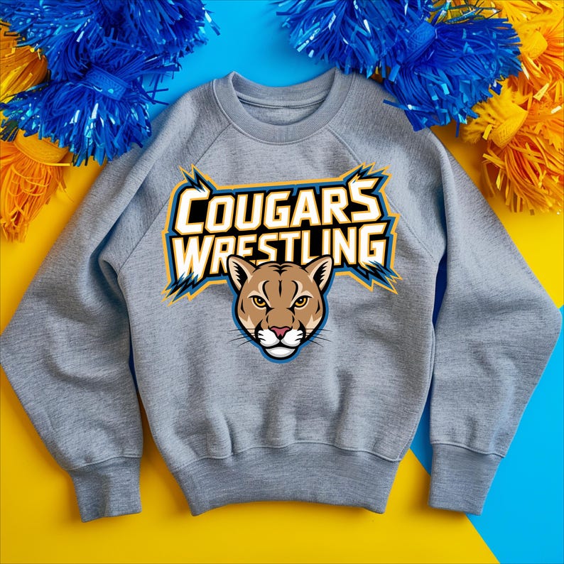 Cougars Wrestling Svg PNG School Mascot Svg PNG Cougars Wrestling Logo ...