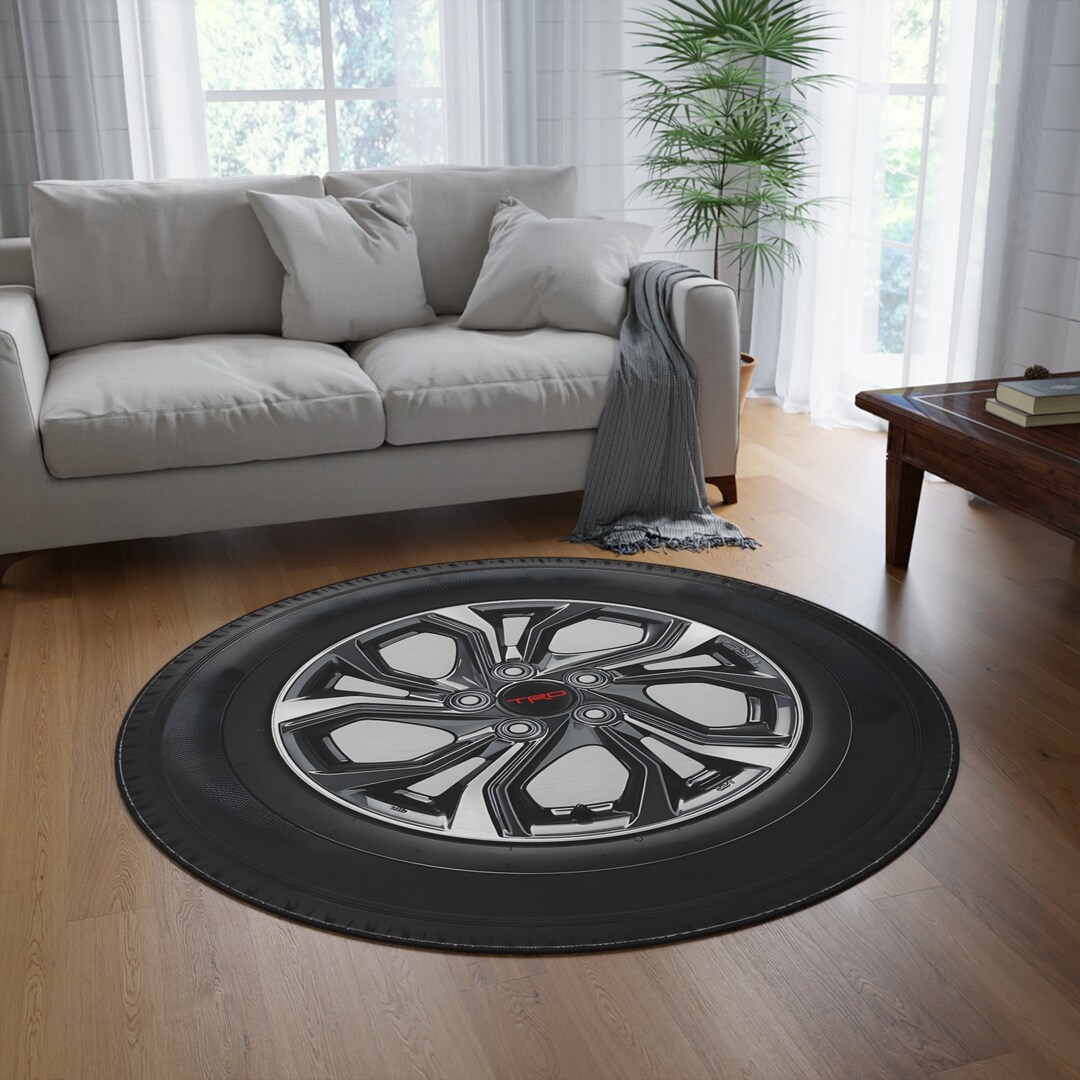 TRD Car Time, Wheel Rim 5x5 Round Rug Home Living Room Decor Teen ...