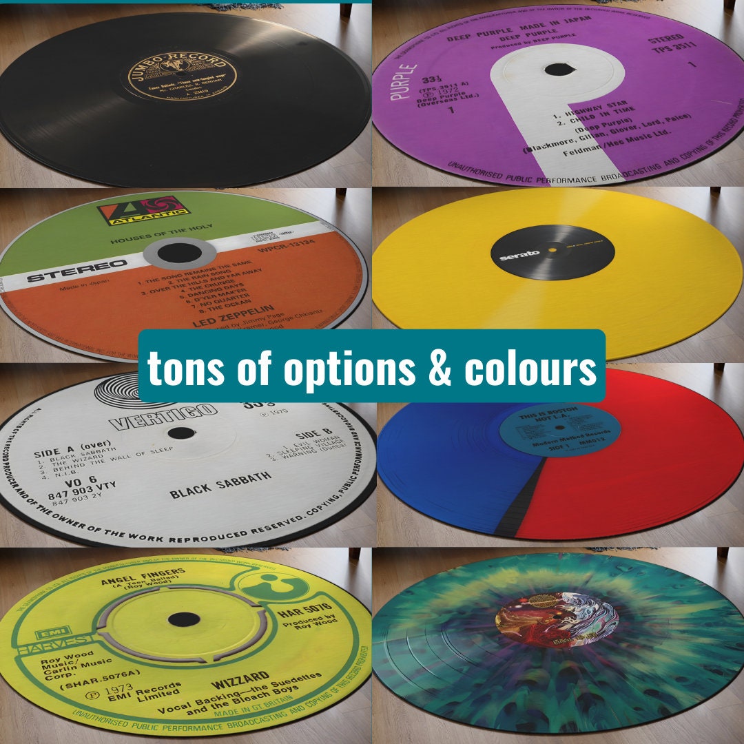 Led Zeppelin Vinyl Music Record Lp 5x5 Round Rug Living Room Decor Home ...