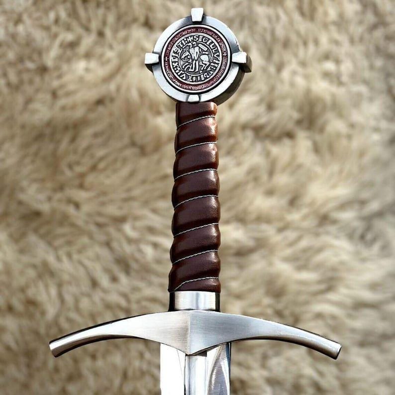 The Accolade Sword of Knights Templar Handmade Collectible Sword Wall ...