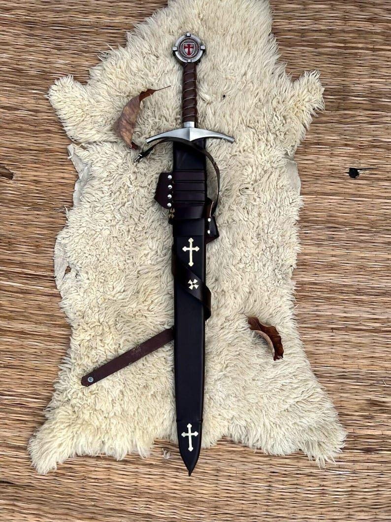 The Accolade Sword of Knights Templar Handmade Collectible Sword Wall ...
