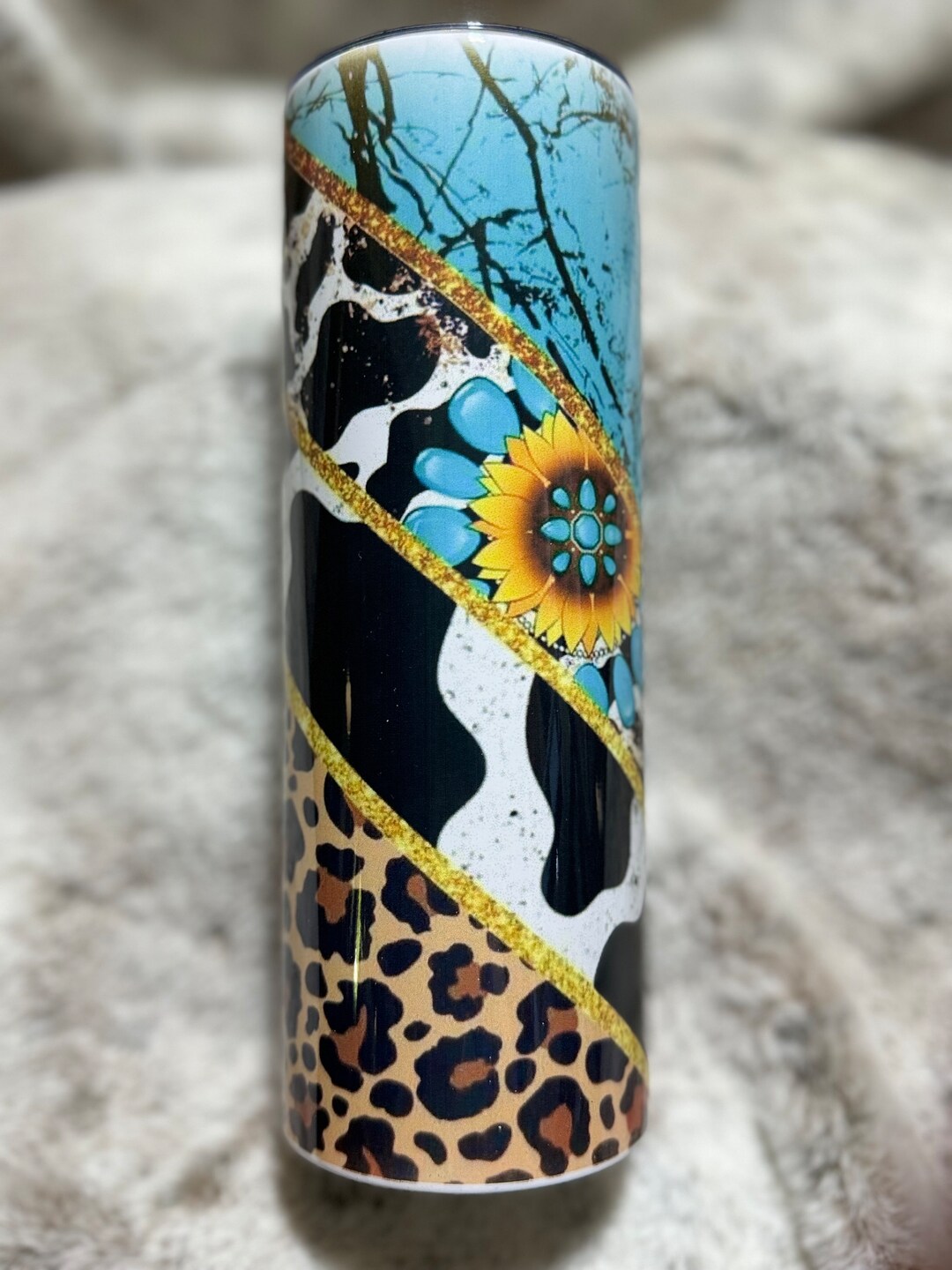 Turquoise, Leopard Print, and Cow Print Chevron - Etsy