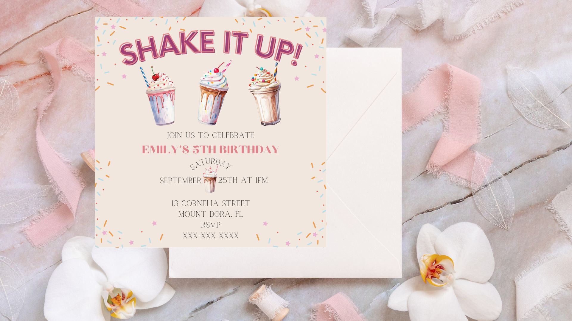 Shake It Up Invitations