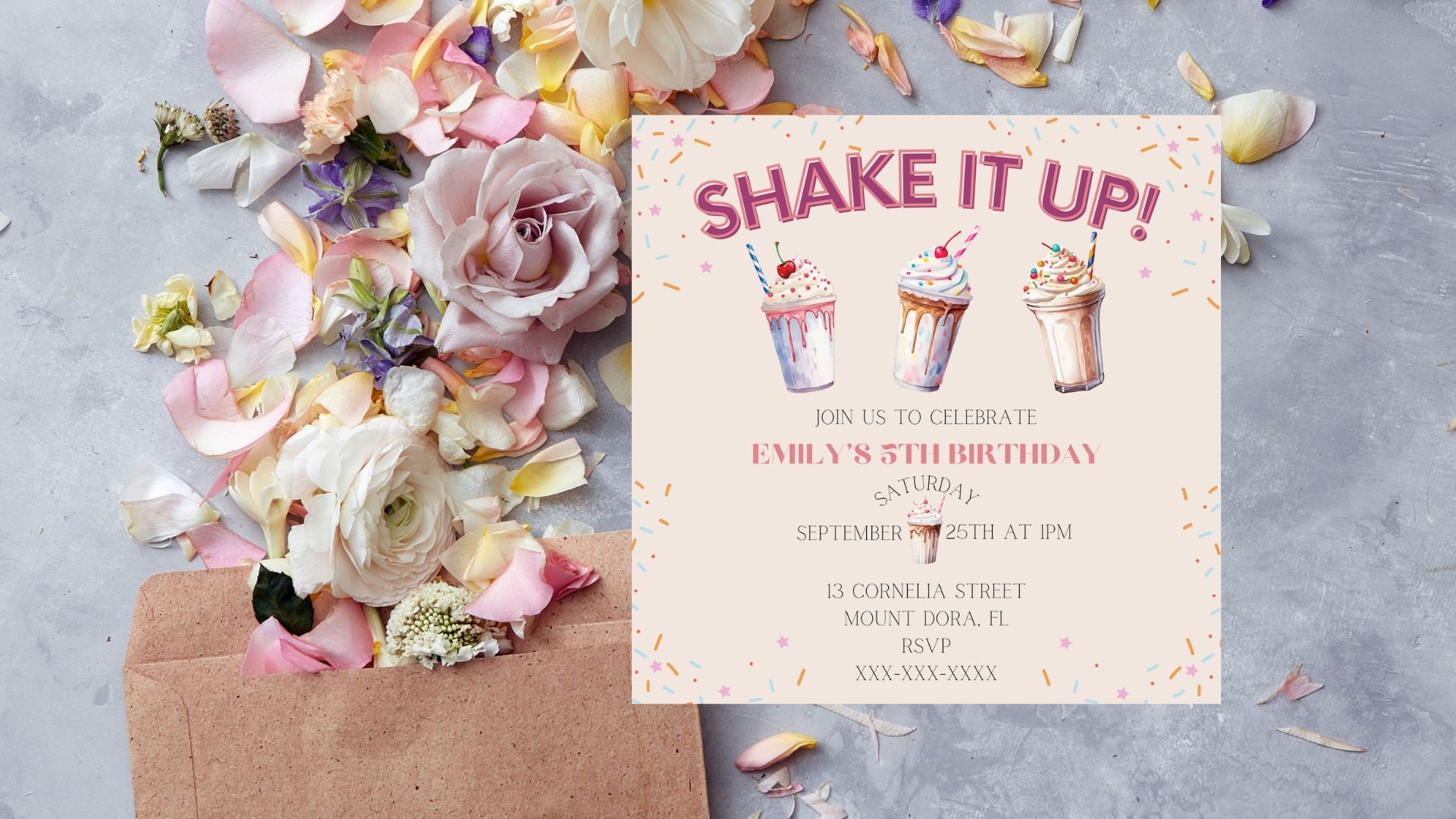 Shake It Up Invitations