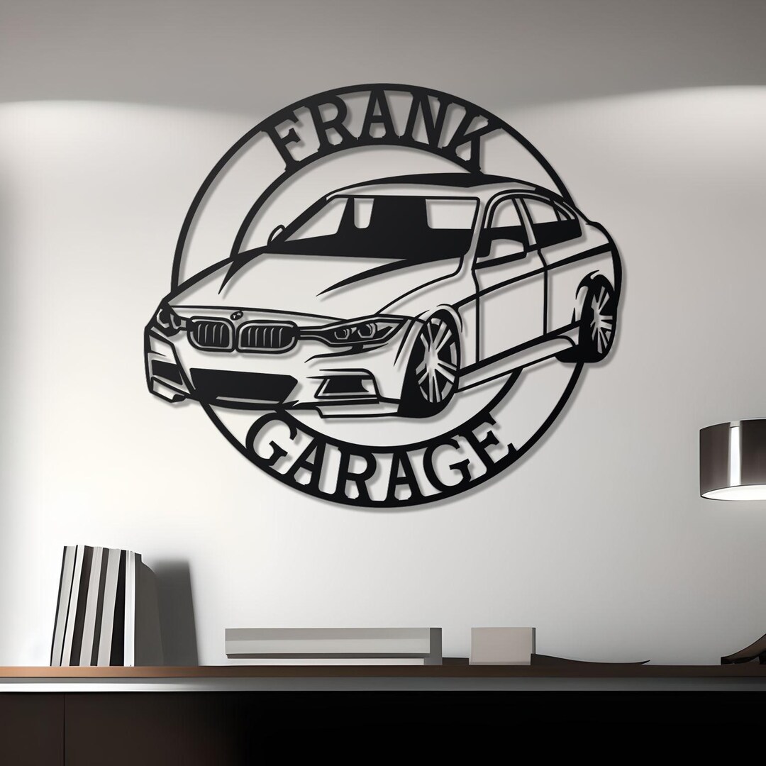 Custom Car Metal Wall Decor, Car Wall Art, Personalized Car Garage ...