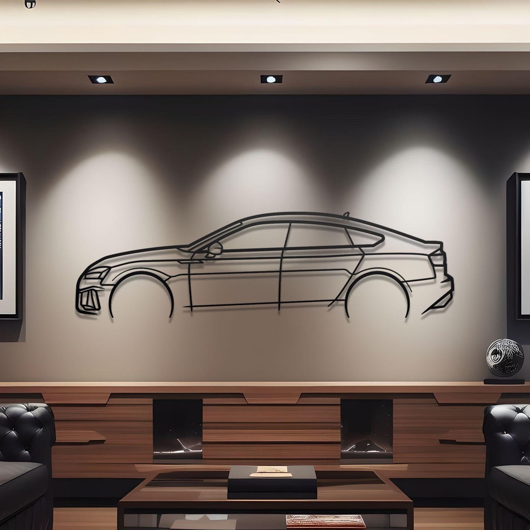 2022 Sports Car Metal Wall Decor, Automotive Silhouette, Car Wall Art ...