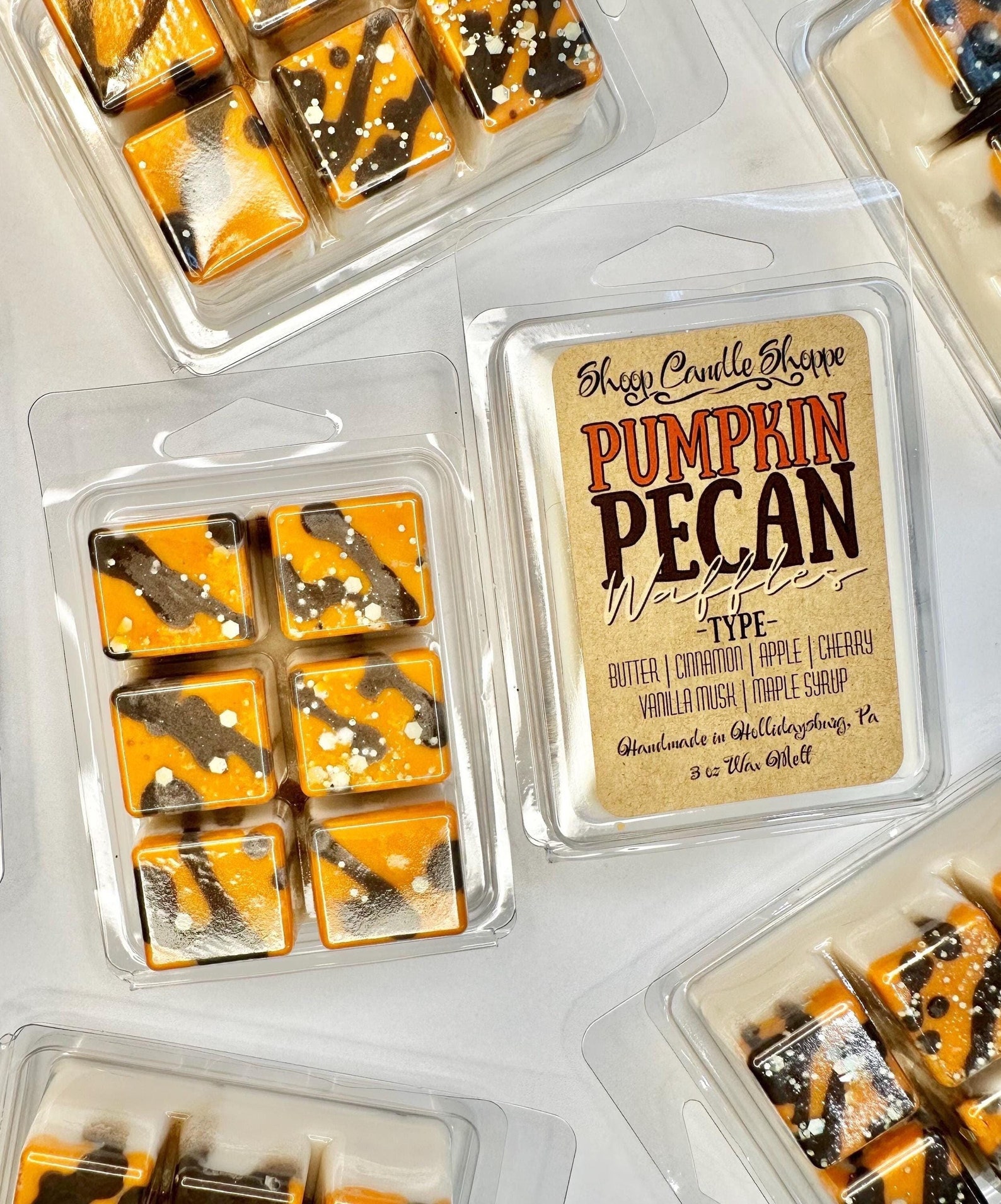 Soy Wax Melt Clamshell Cubes Pumpkin Pecan Waffles type Scented Soy Wax ...