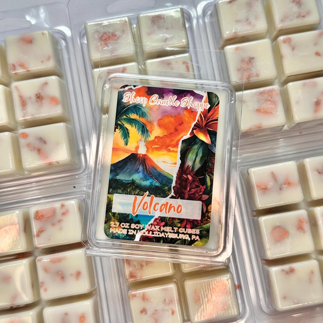 Volcano Soy Wax Melt Cubes Soy Wax Candles Hanging Diffusers - Etsy