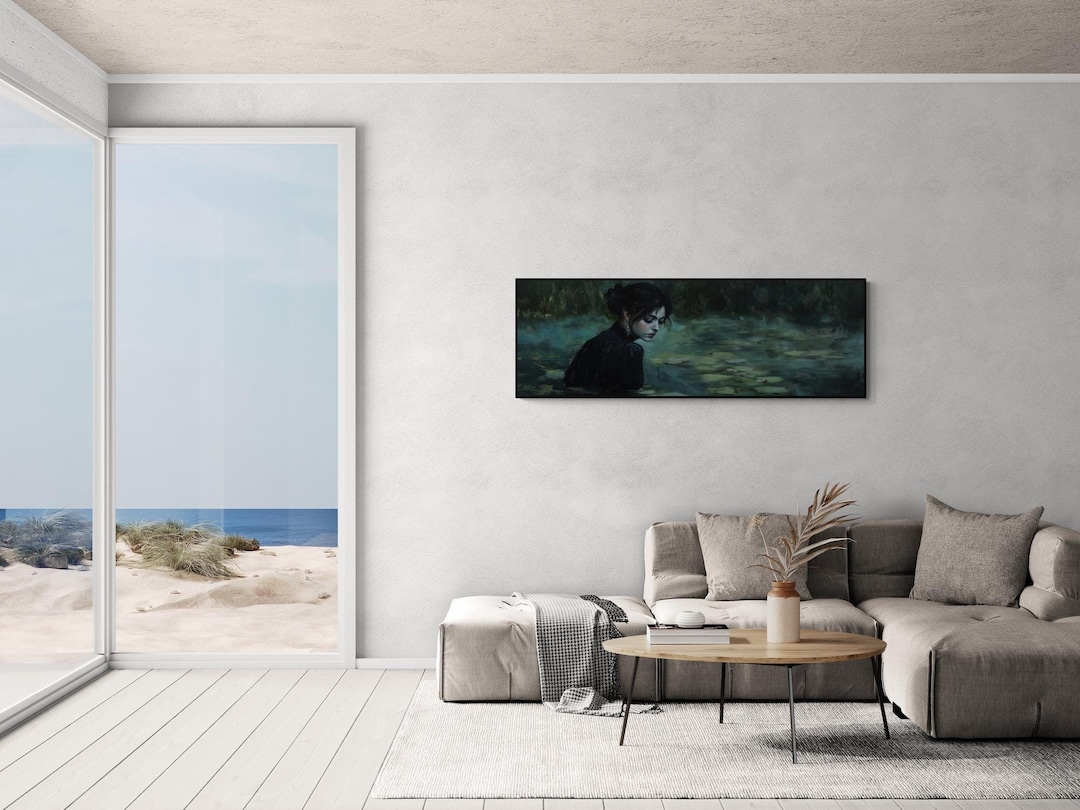 Melancholic Gothic Woman Wall Art, Original Print Art, Unique Moody ...