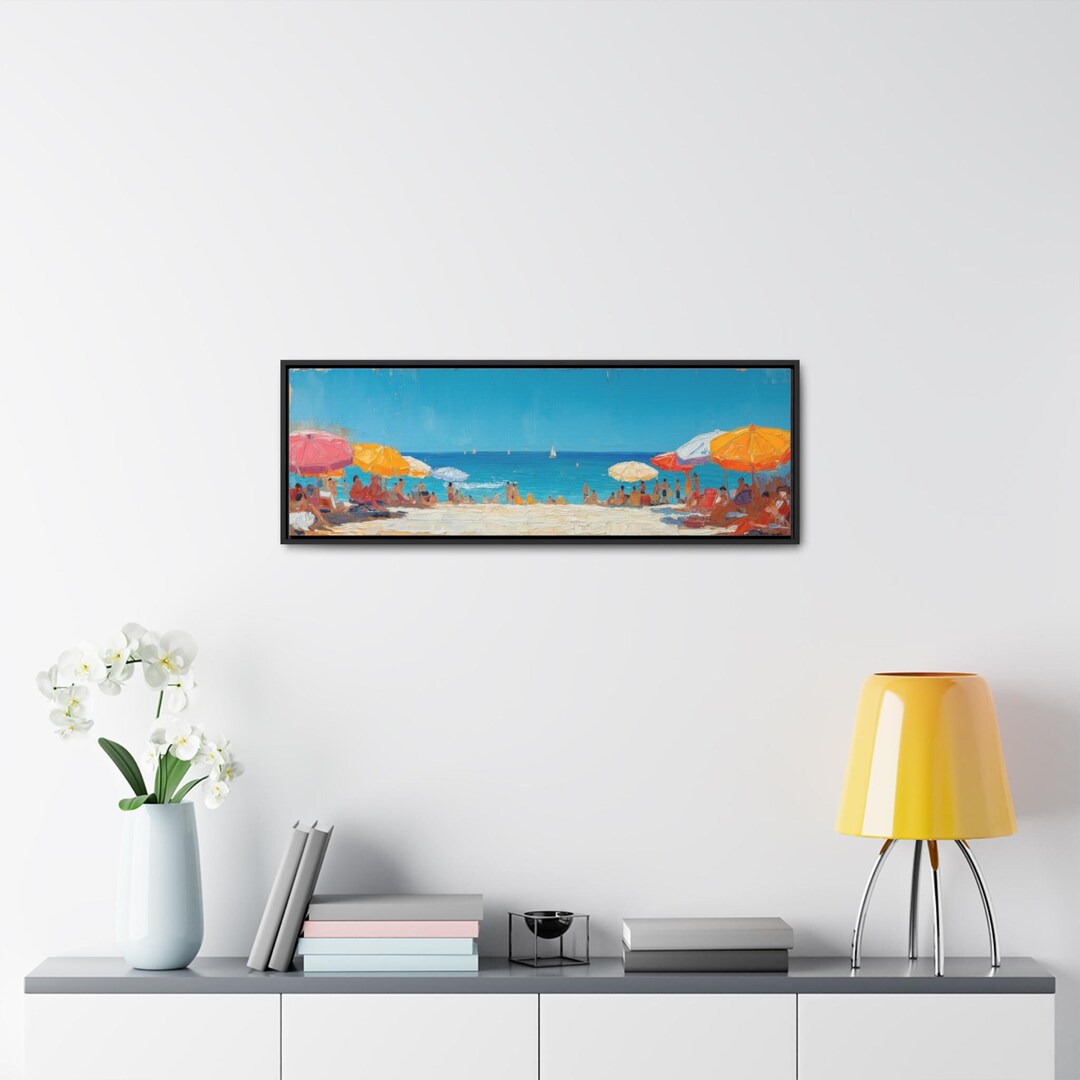 Summer Beach Wall Art, Original Print, Unique Gift, Panoramic ...