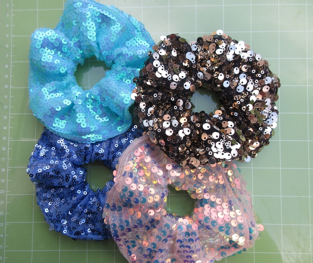 Sparkly Scrunchies/dancewear Hair Scrunchies/sequin Hair Elastic ...