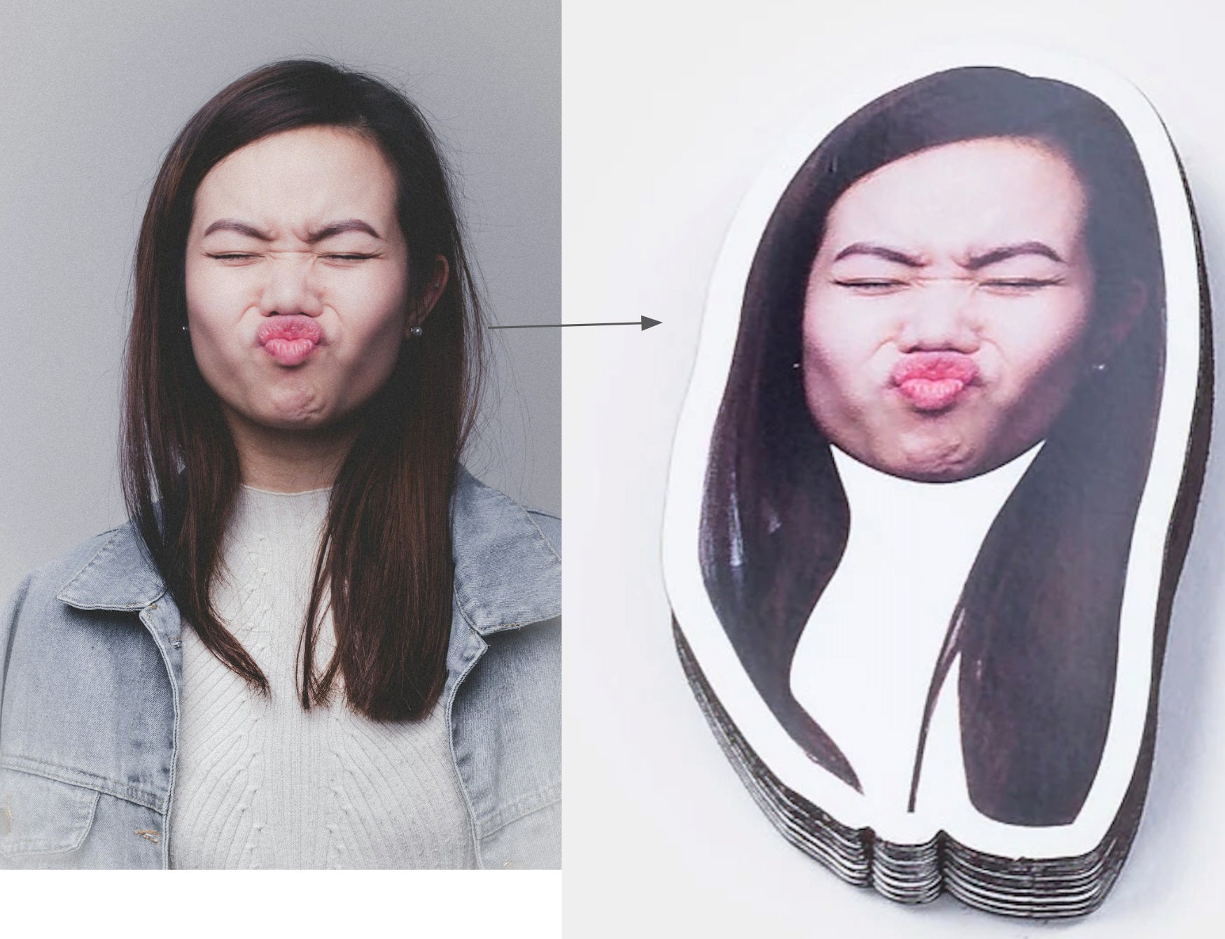 Handmade Custom Face Magnets: Custom Face Magnets *free Shipping ...