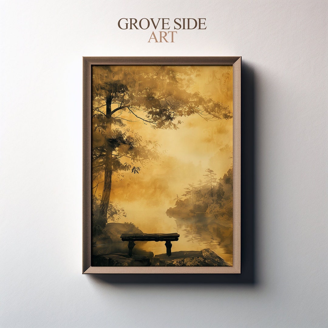 Japanese Landscape, Soft Realism, Colorful Poster, Digital Download ...