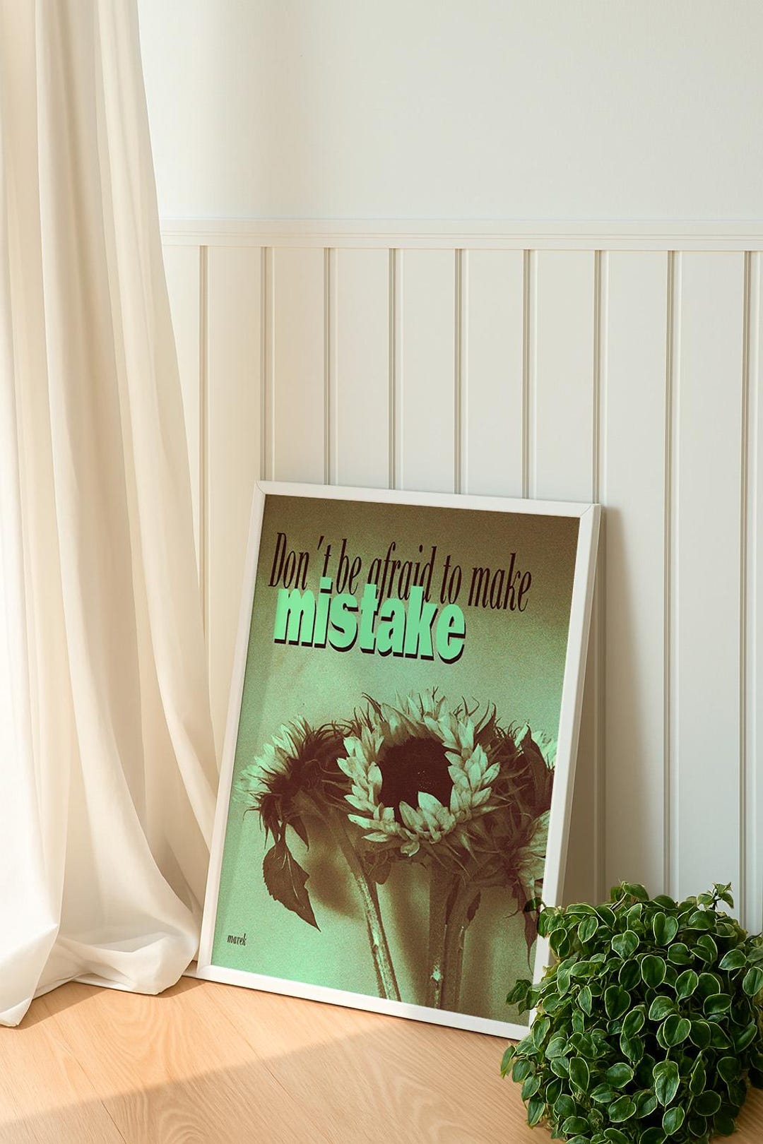 Vintage Motivational Poster – “don’t Be Afraid to Make a Mistake” With ...