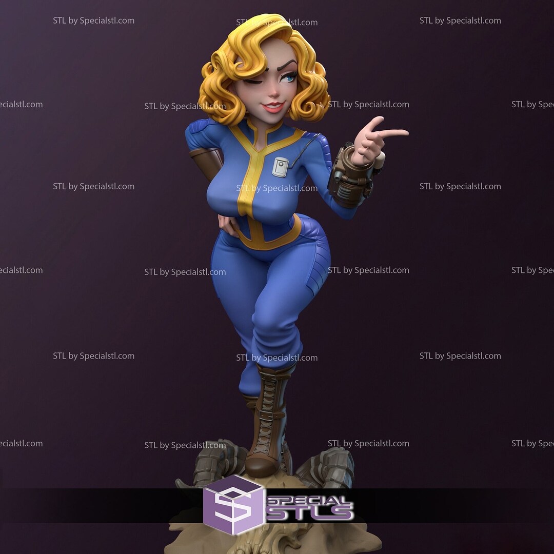 Vault Girl Fallout Figure Resin 8k Game - Etsy