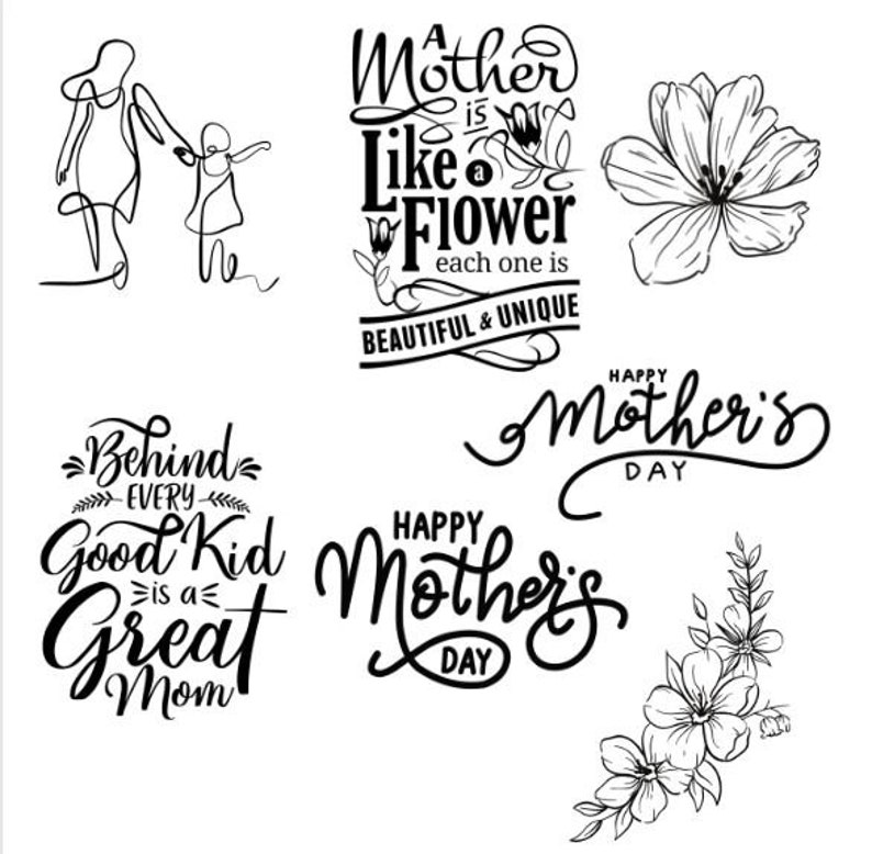 Floral Doodle Font BUNDLE PNG - Etsy