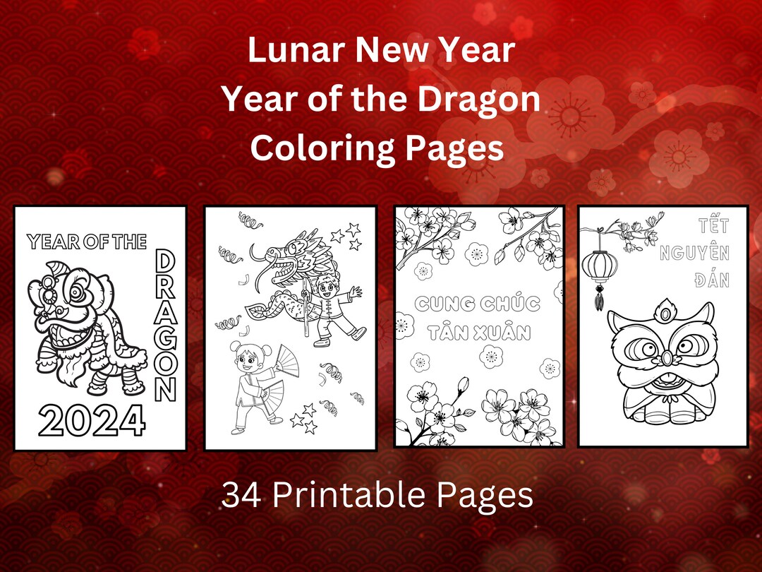 34 Vietnamese New Year Coloring Pages Including 3 Bonus Activities ...