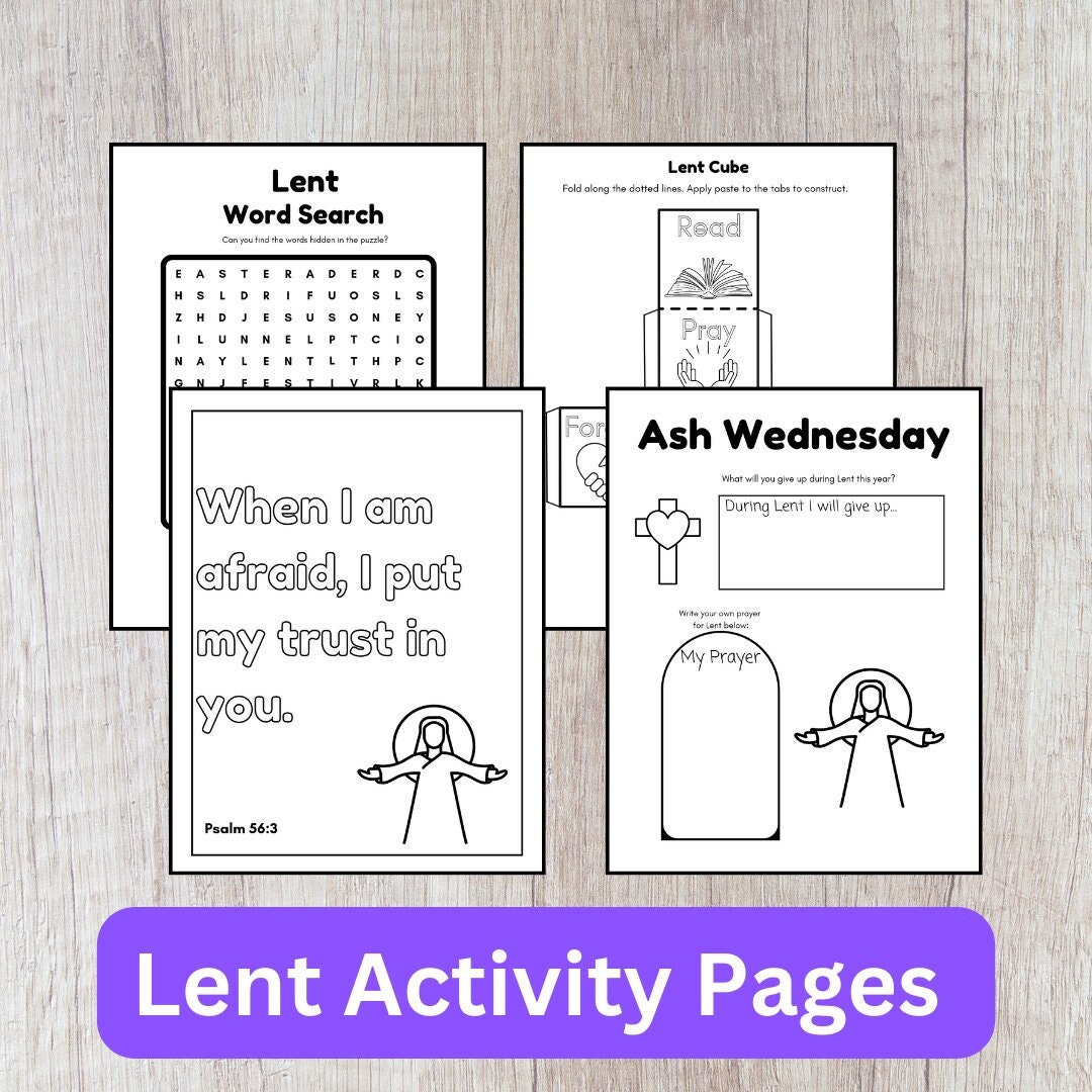 Lent for Kids, Lent Printable, Lent Journal, Lenten Journal, Ash ...