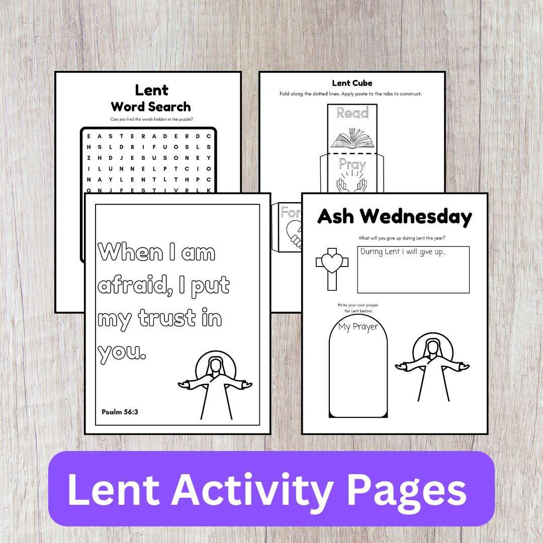 Lent for Kids, Lent Printable, Lent Journal, Lenten Journal, Ash ...