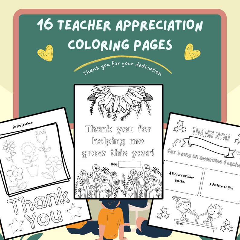 16 Teacher Appreciation Coloring Pages Printable Thank You Teacher ...