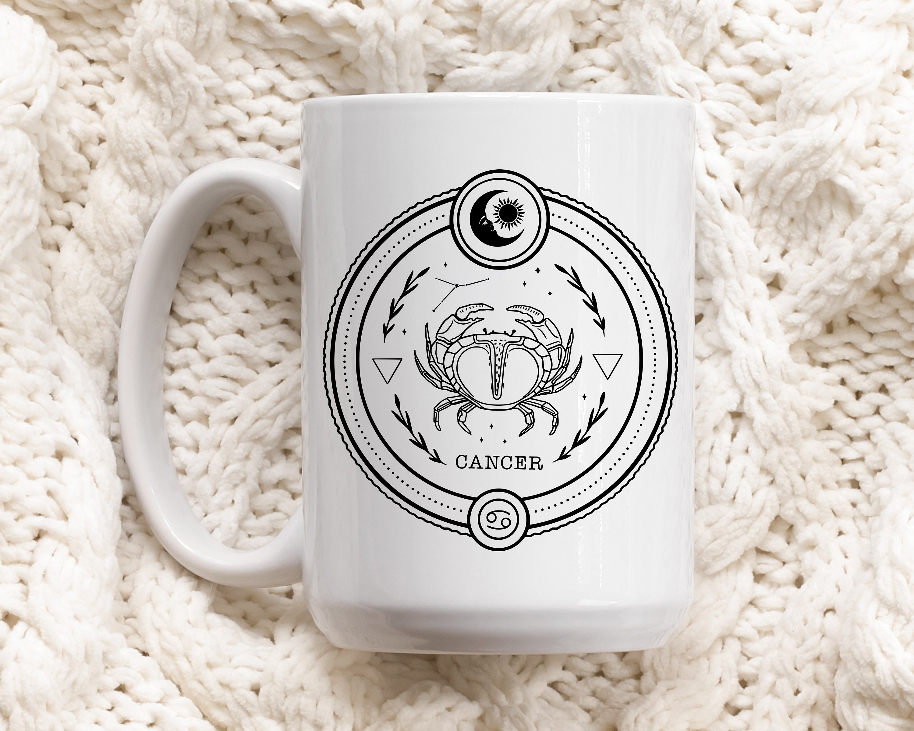 Cancer Mug, Horoscope Mug, Zodiac Mug, Cancer Tarot Mug, Constellation ...