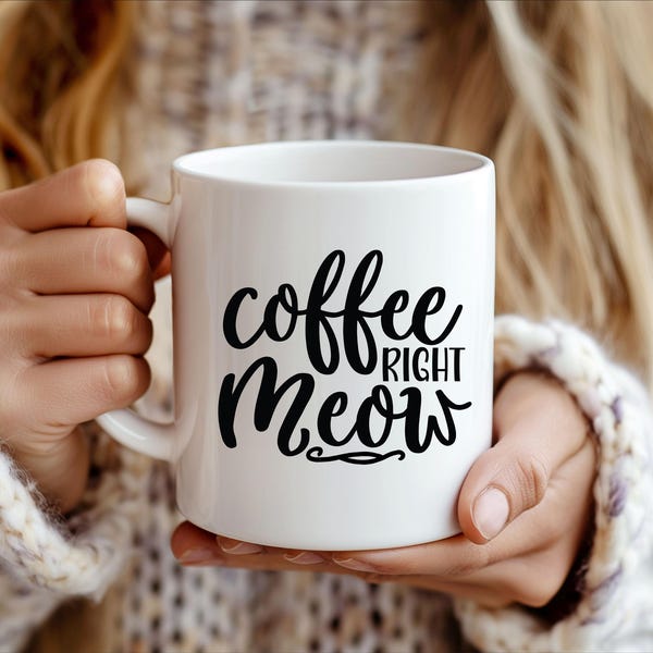 Meow Coffee Mug - Etsy
