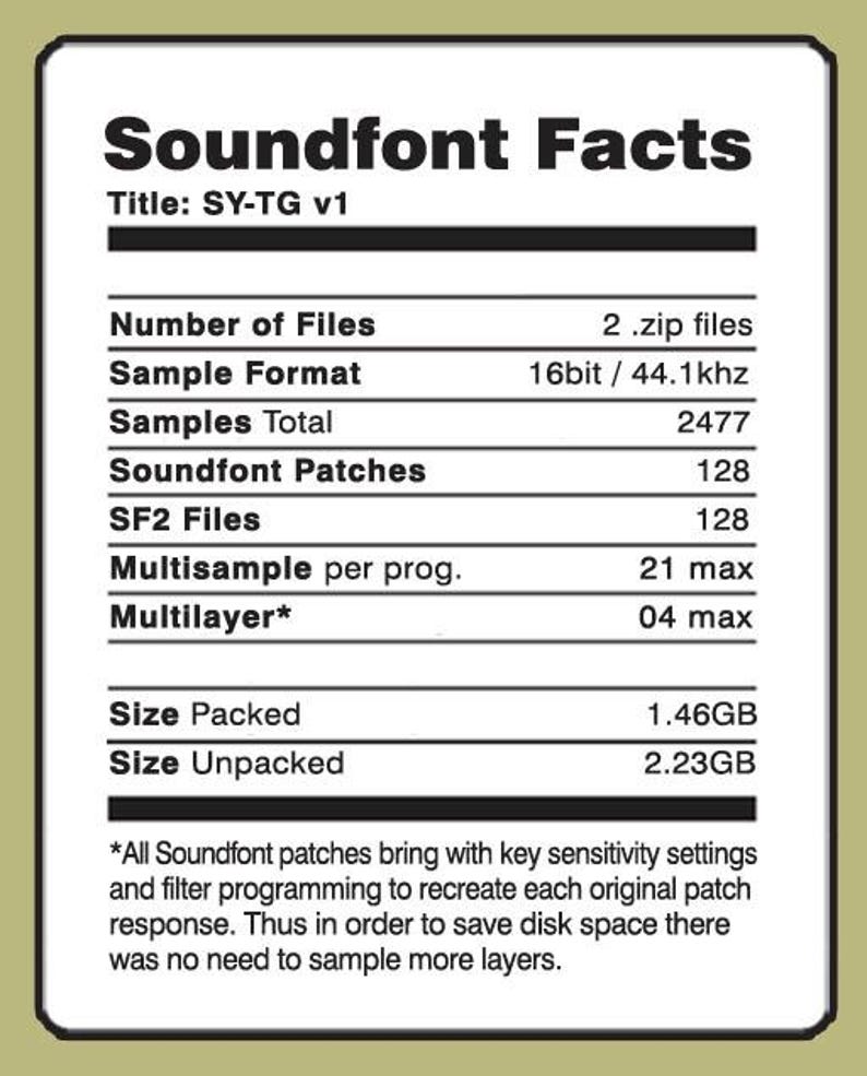 SY77 SOUNDFONTS 128 SF2 Files 2477 Samples 2.2gb Mac Pc Logic Fl Studio ...
