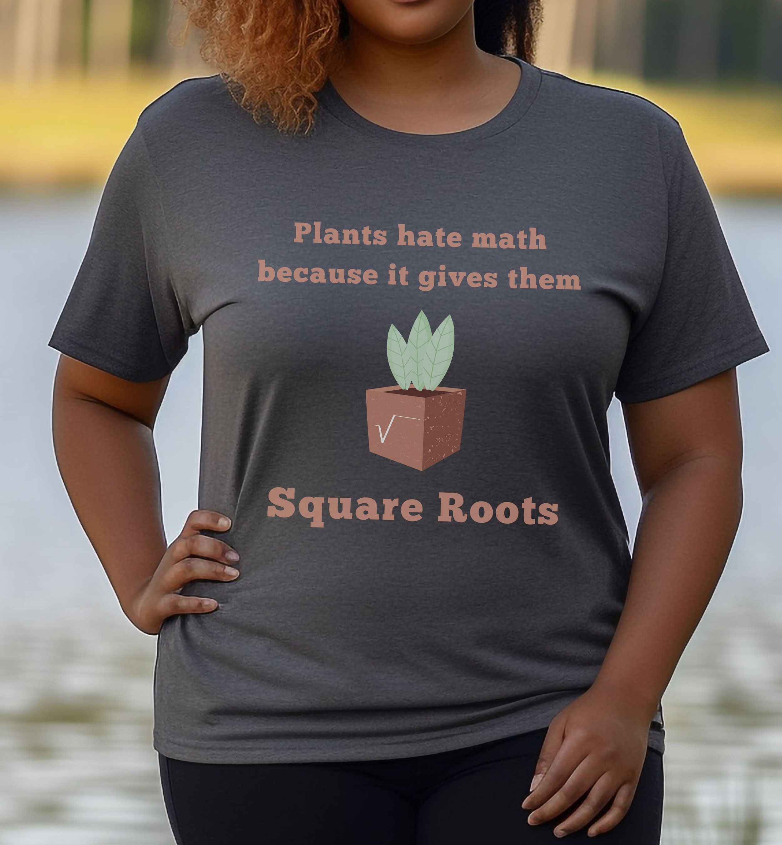 Math Gives Plants Square Roots Unisex Short Sleeved T-shirt Dad Joke ...