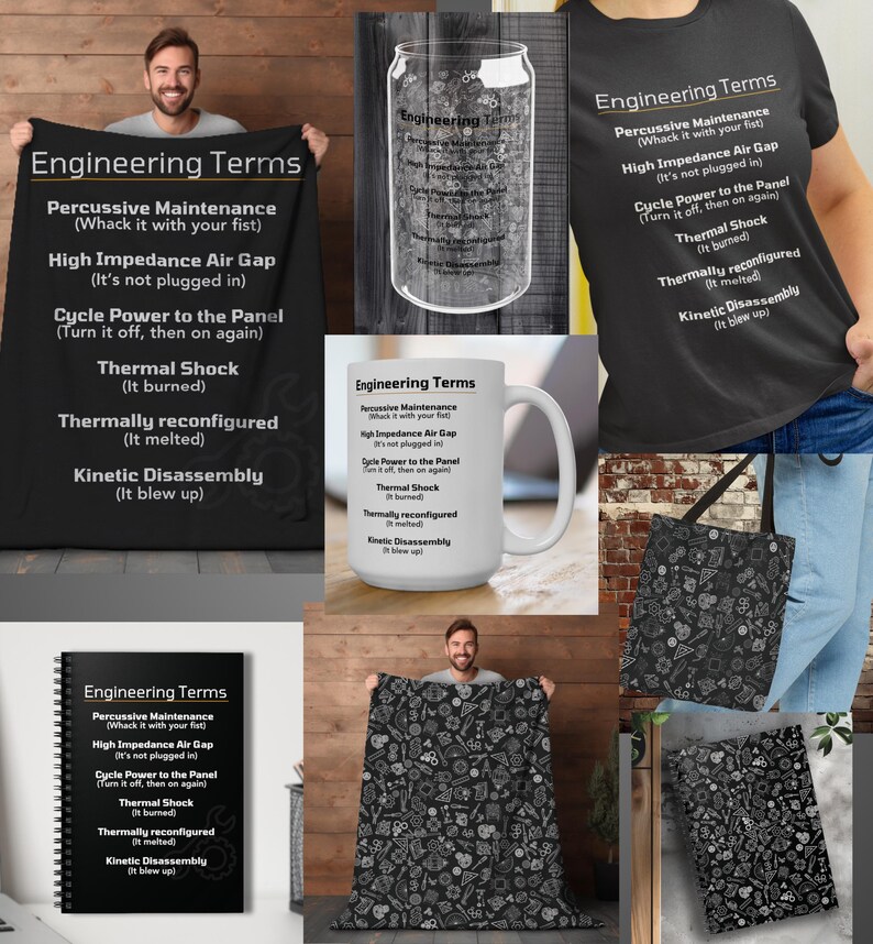 Engineering Terms Unisex Short Sleeve T-shirt | Funny Science Pun Gift ...