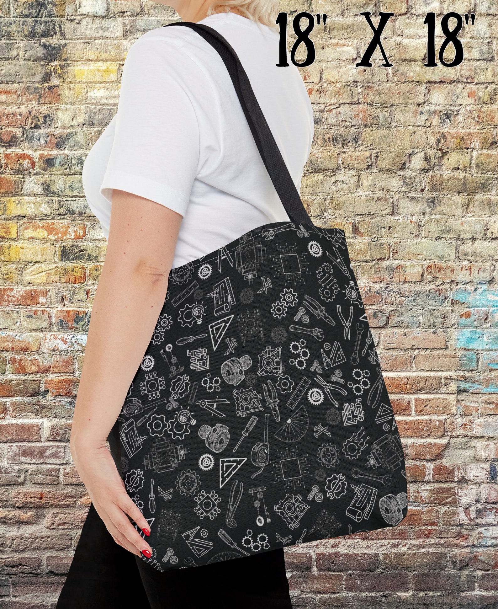 Engineering Tote Bag | 3 Sizes | Engineering Tools Book Bag | Engineer ...