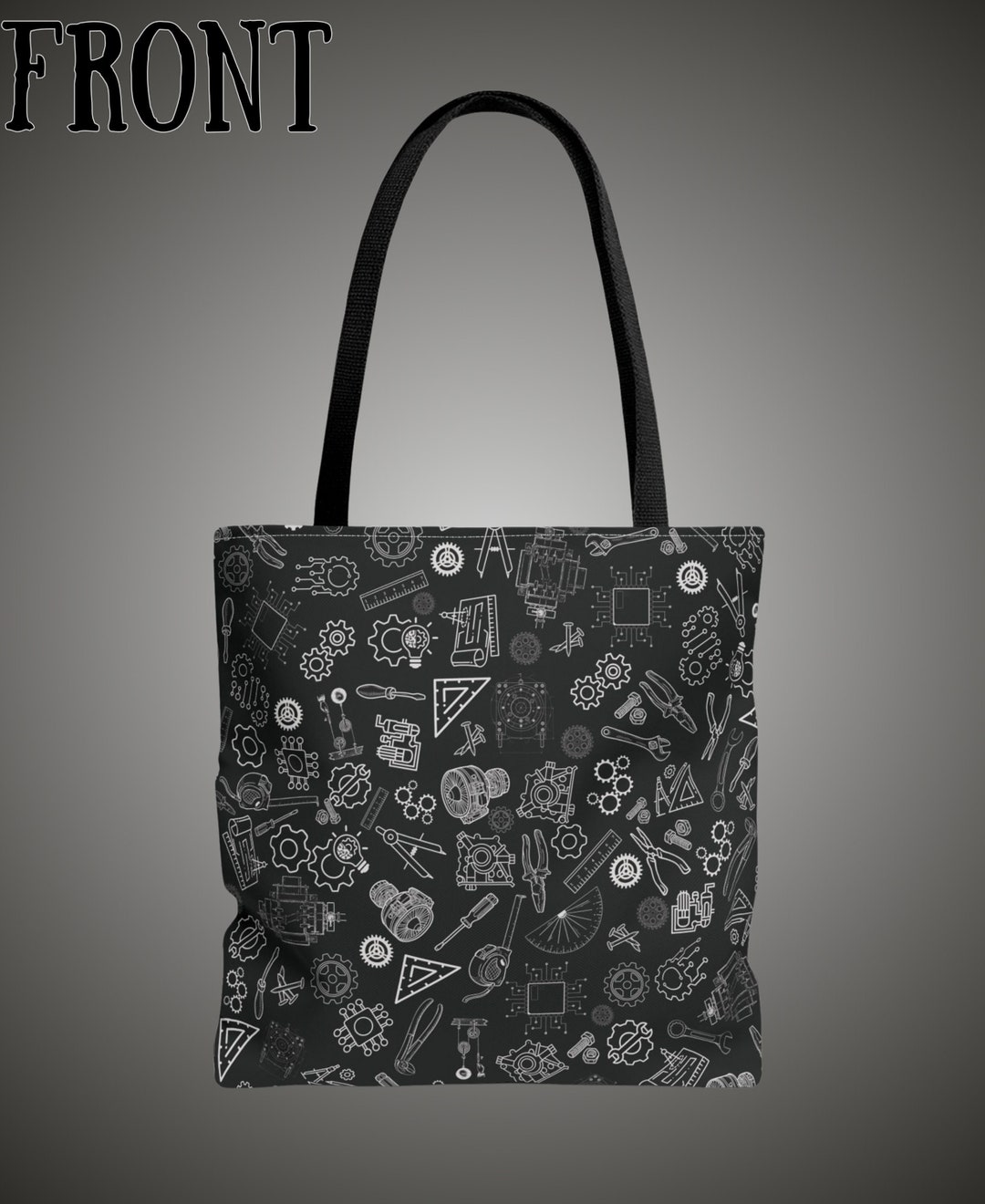 Engineering Tote Bag | 3 Sizes | Engineering Tools Book Bag | Engineer ...