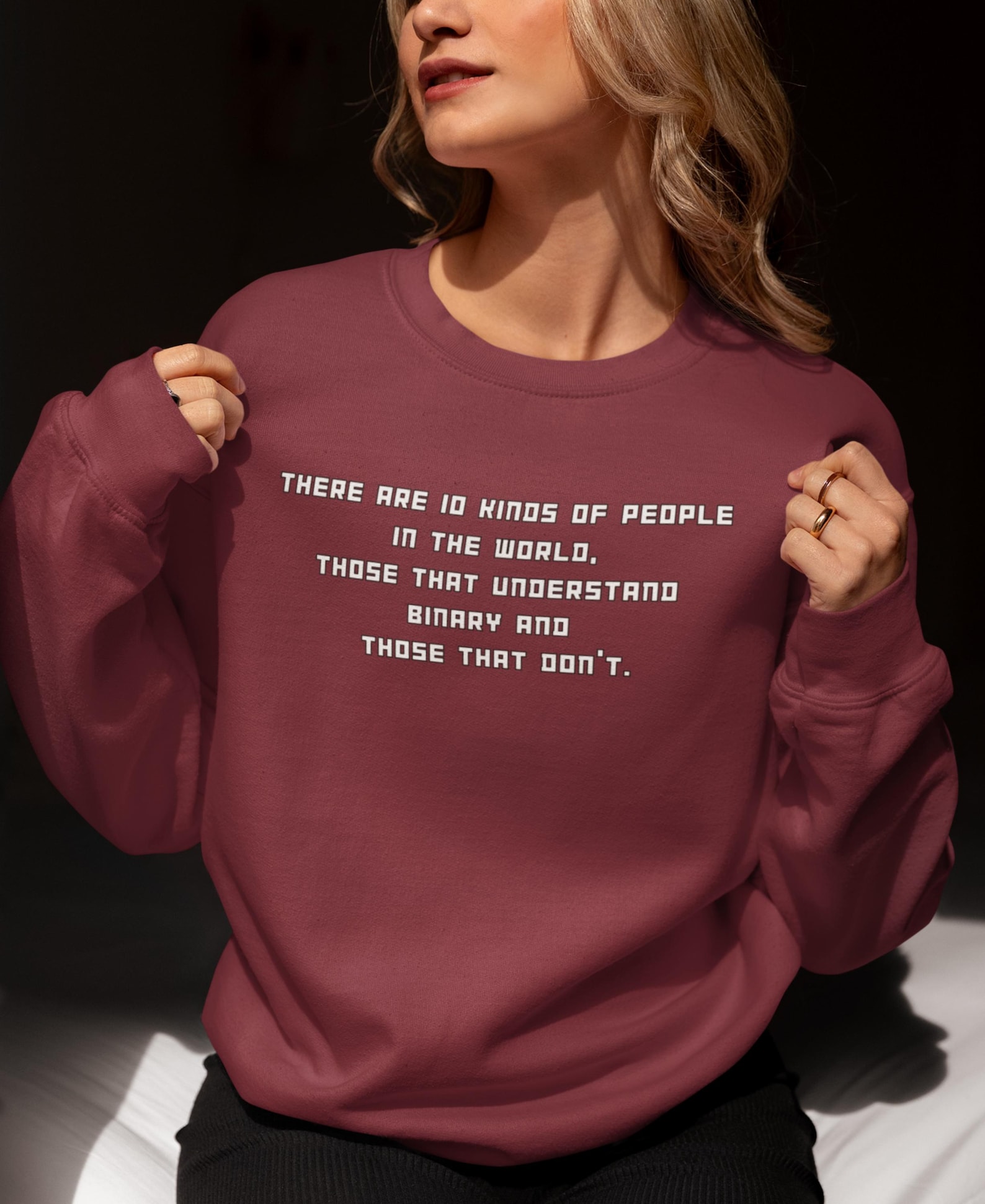 10 Kinds of People Understand Binary Crewneck Sweatshirt| Funny ...