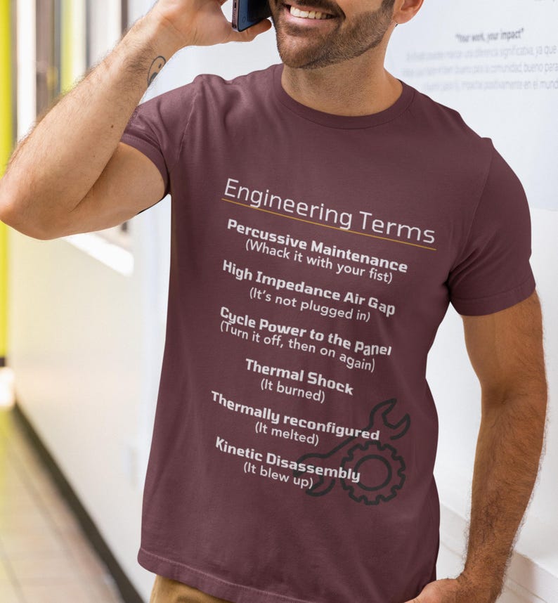 Engineering Terms Unisex Short Sleeve T-shirt | Funny Science Pun Gift ...