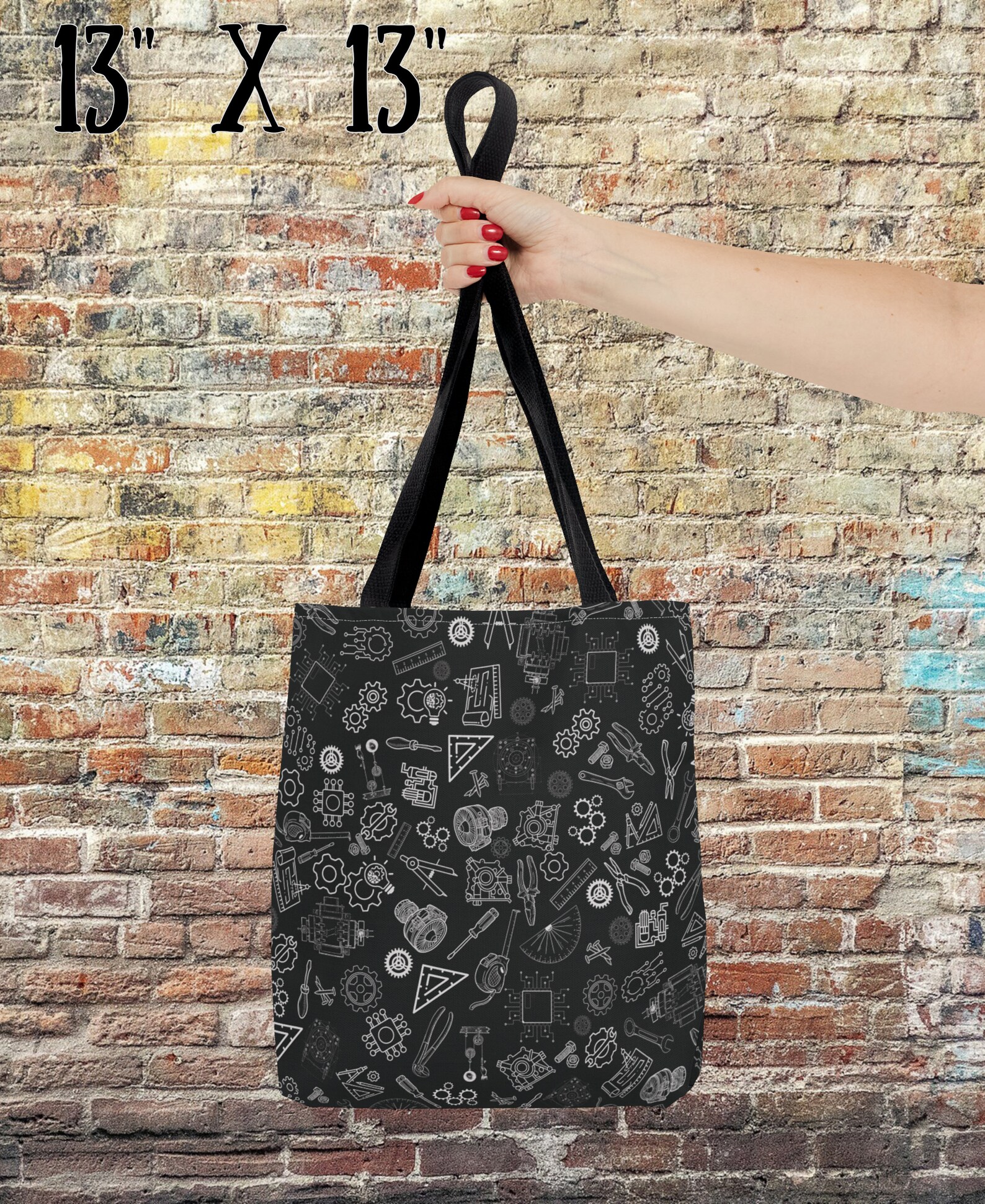 Engineering Tote Bag | 3 Sizes | Engineering Tools Book Bag | Engineer ...